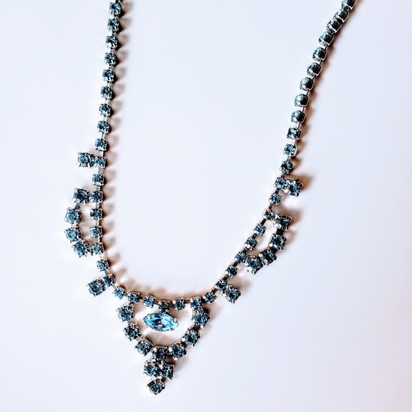 Vintage | Jewelry | Vintage Signed Kramer Necklace With 95s Glam Blue ...